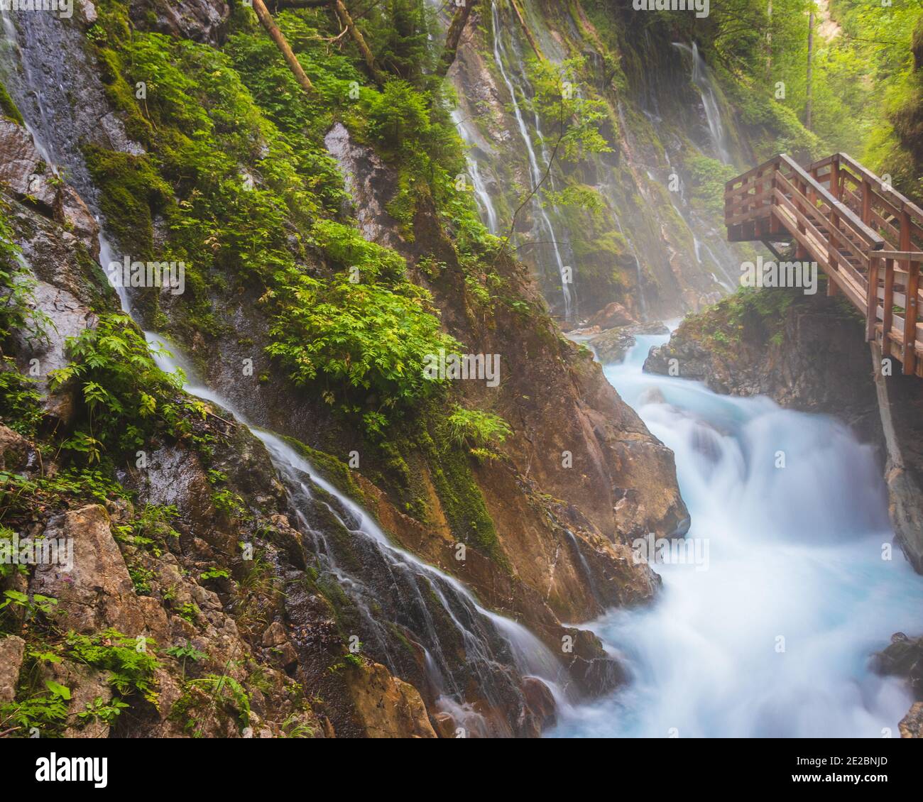 Wimbachklamm cave klamm, green, water, flow, raising strom, water ...