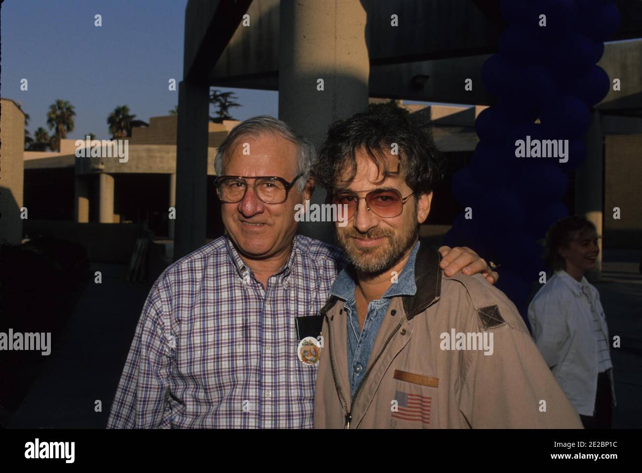 STEVEN SPIELBERG with father Arnold 1988fCredit: Ralph Dominguez ...