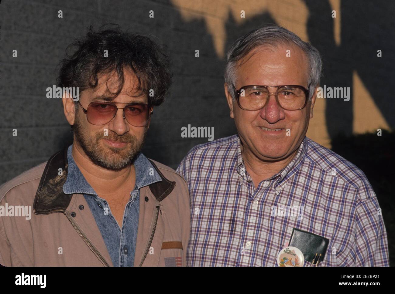 STEVEN SPIELBERG with father Arnold 1988Credit: Ralph Dominguez ...