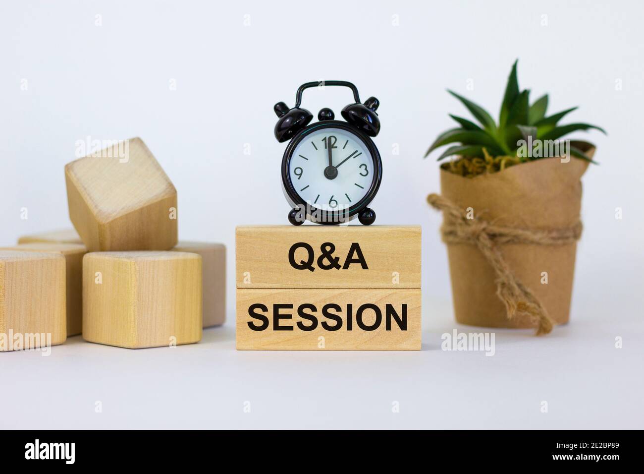 Q and A, questions and answers session symbol. Concept words 'Q and A ...