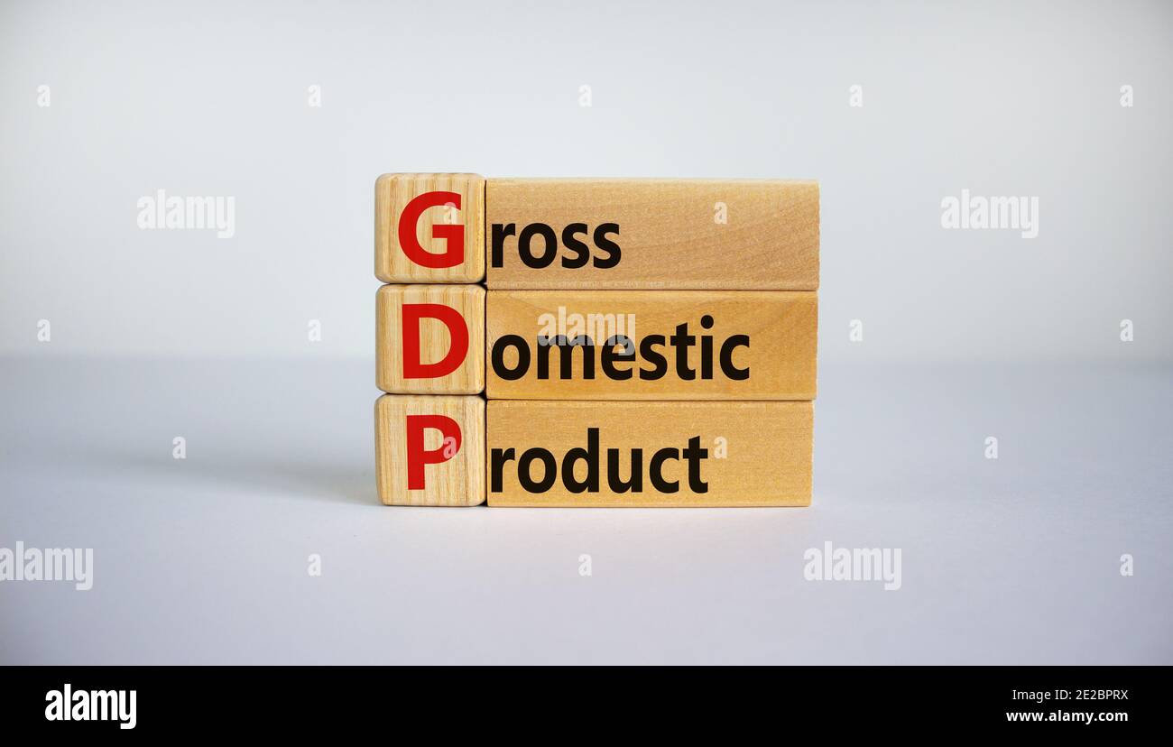 GDP, gross domestic product symbol. Concept word 'GDP, gross domestic ...