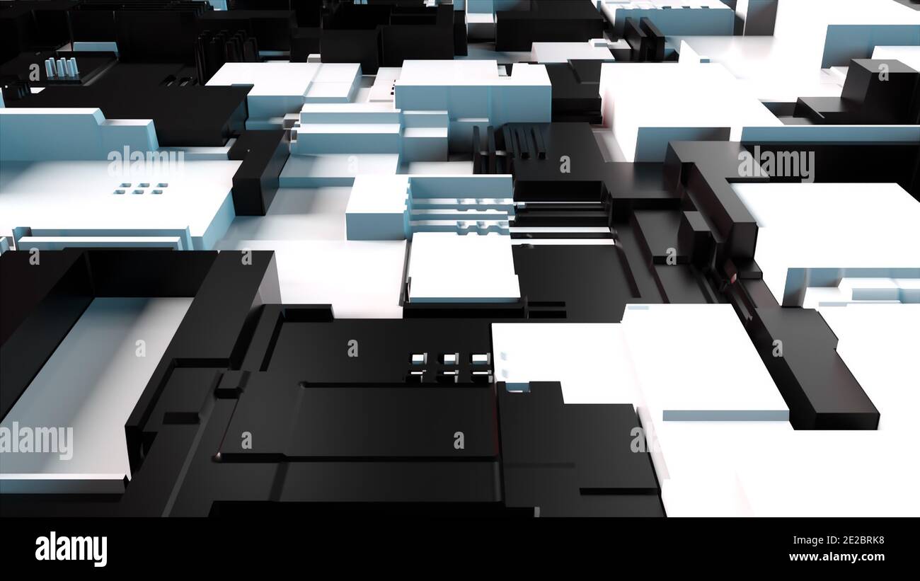 3d render technology background. Complicated abstract surface, computer ...