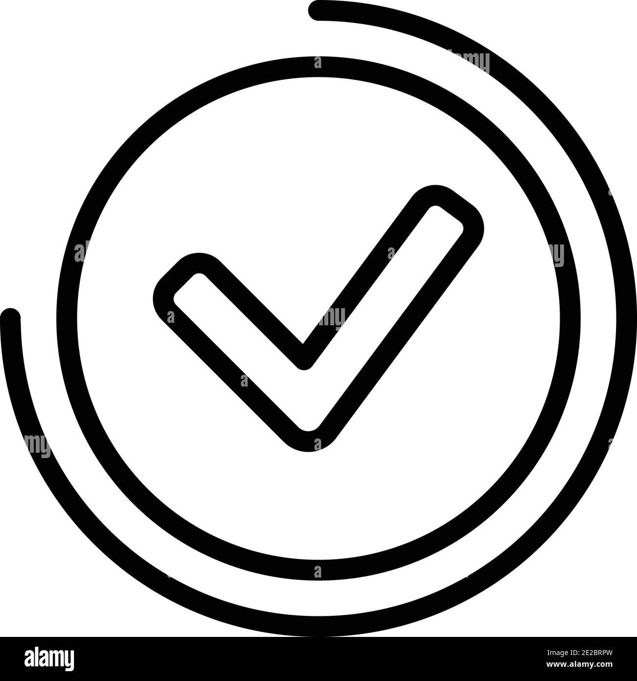 Approved sign icon. Outline approved sign vector icon for web design ...