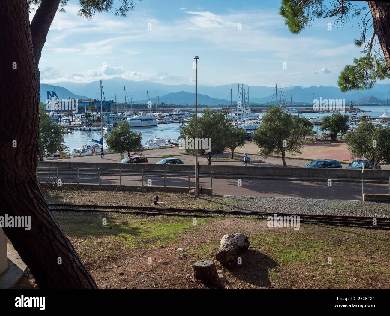 Arbatax , Sardinia, Italy, September 9, 2020: View of Arbatax harbour ...