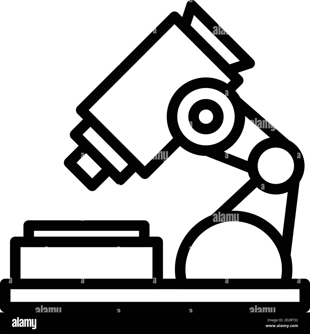 School microscope icon. Outline school microscope vector icon for web ...
