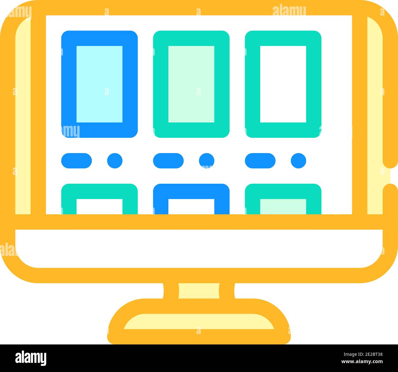choosing online book color icon vector illustration Stock Vector Image ...