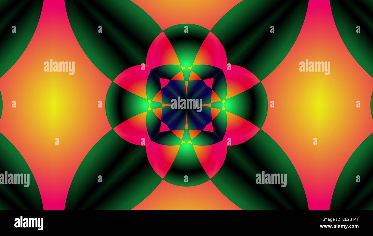 Computer generated psychedelic background from colorful spots. 3D ...