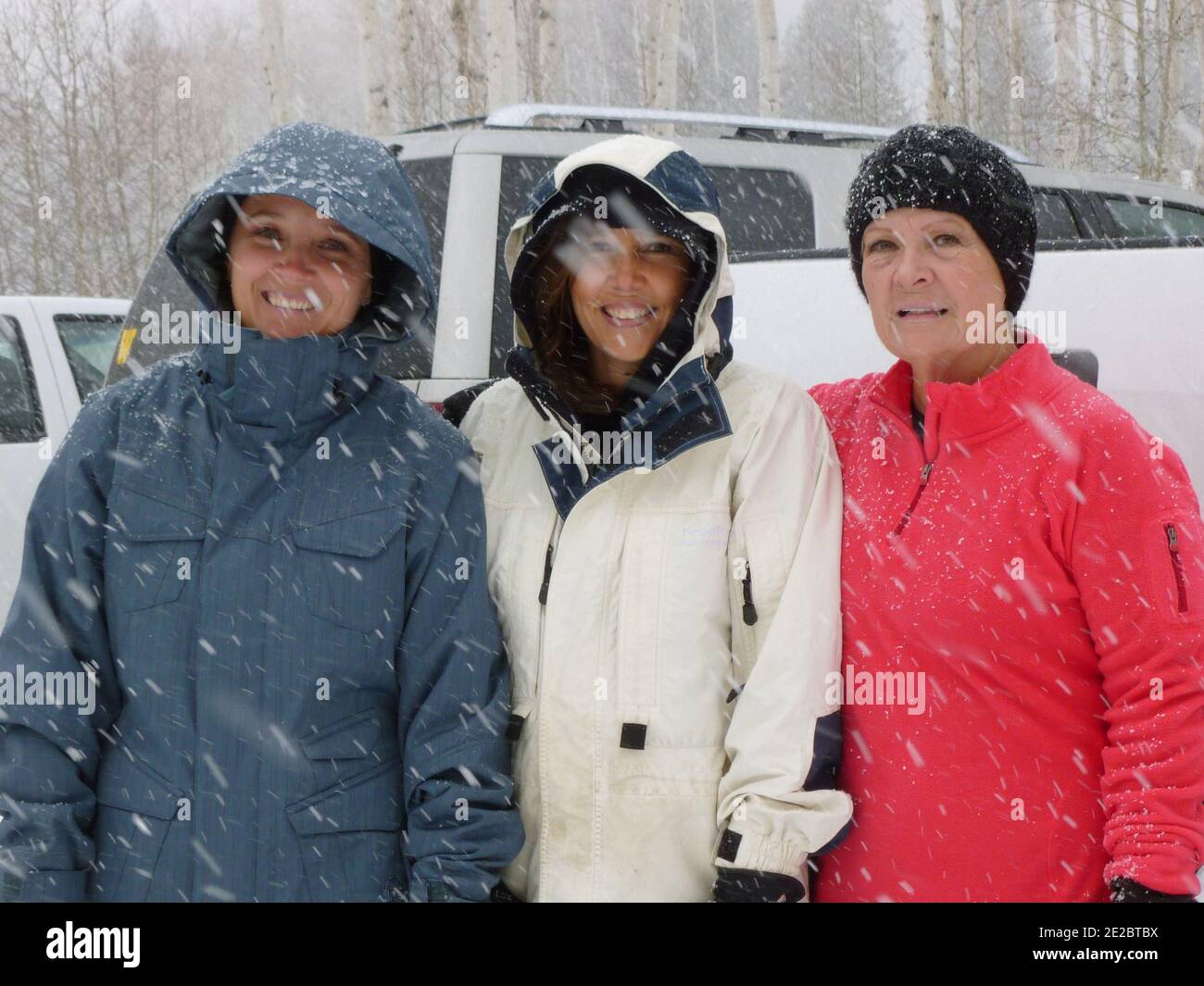 Posing in a snowstorm hi-res stock photography and images - Alamy