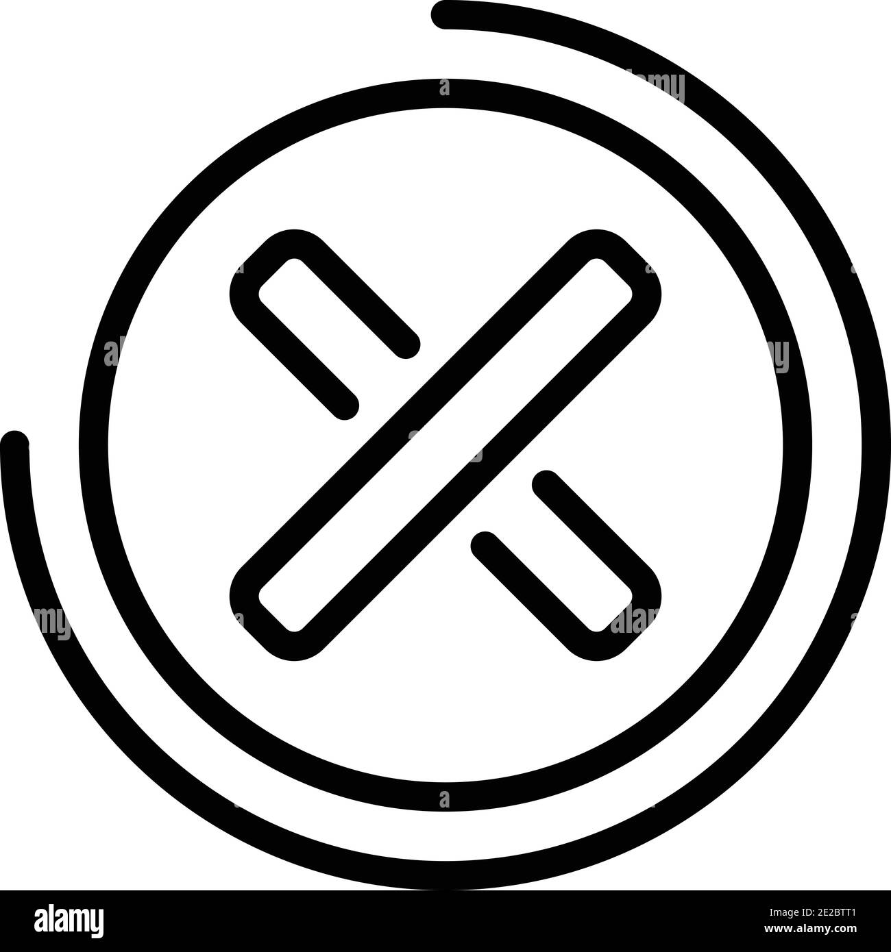 Rejected sign icon. Outline rejected sign vector icon for web design ...
