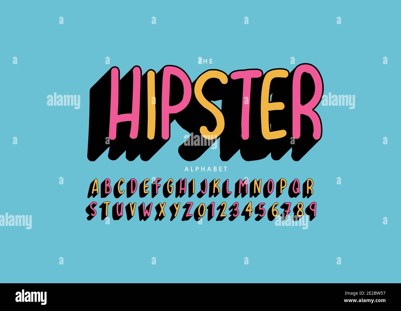 Vector of stylized alphabet and font Stock Vector Image & Art - Alamy