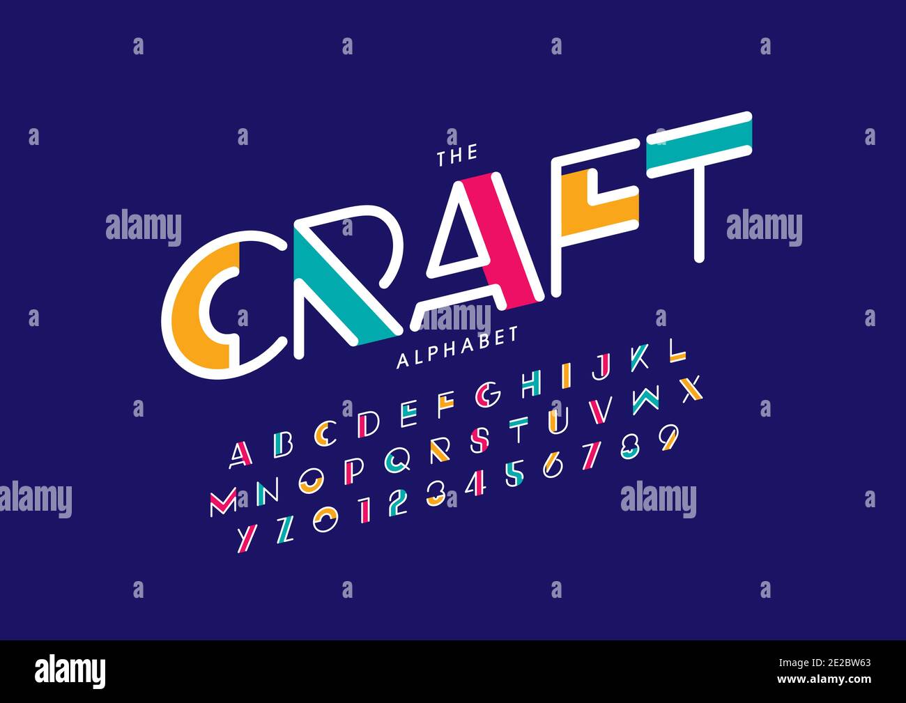 Vector of stylized alphabet and font Stock Vector Image & Art - Alamy