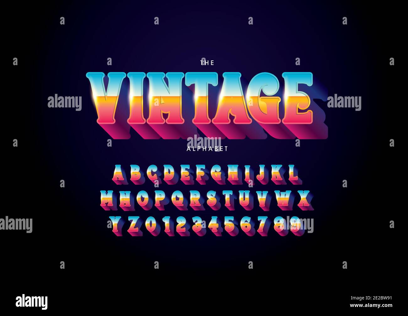 Vector of stylized alphabet and font Stock Vector Image & Art - Alamy