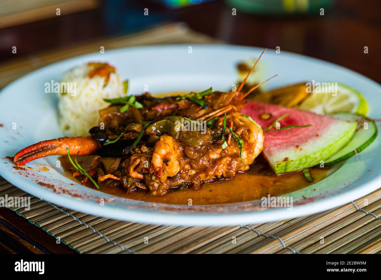 Local dish from the Caribbean island of Grenada. Saint George's ...