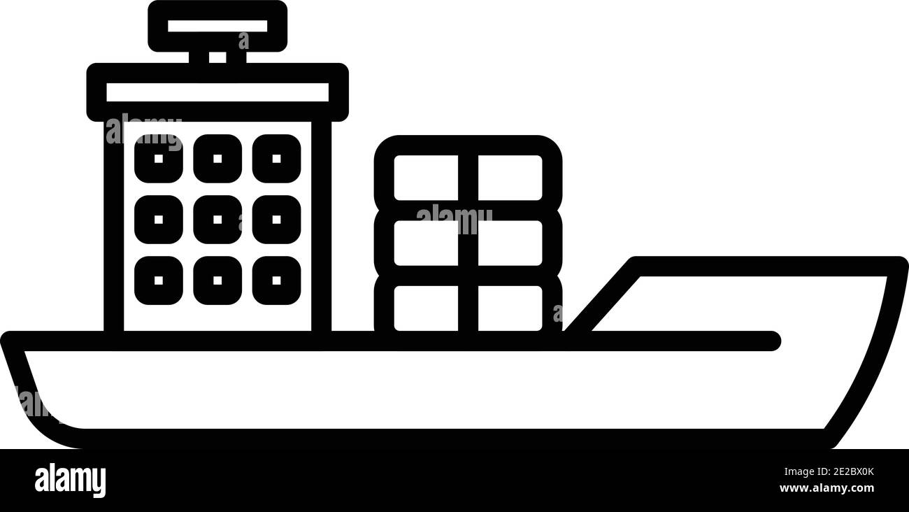 Heavy vessel icon. Outline heavy vessel vector icon for web design ...