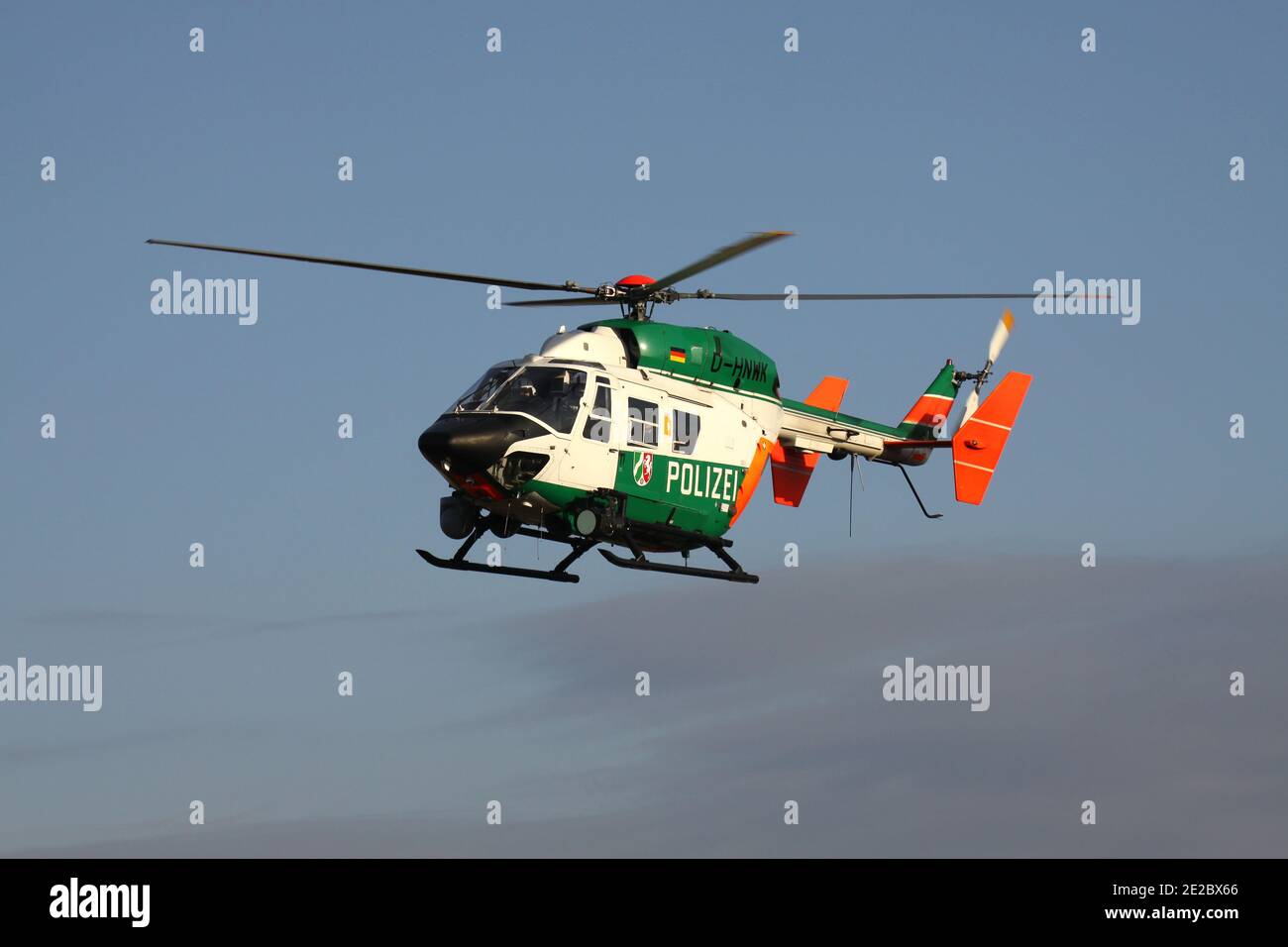 MBB BK 117 helicopter of the German North Rhine-Westphalia Police with ...