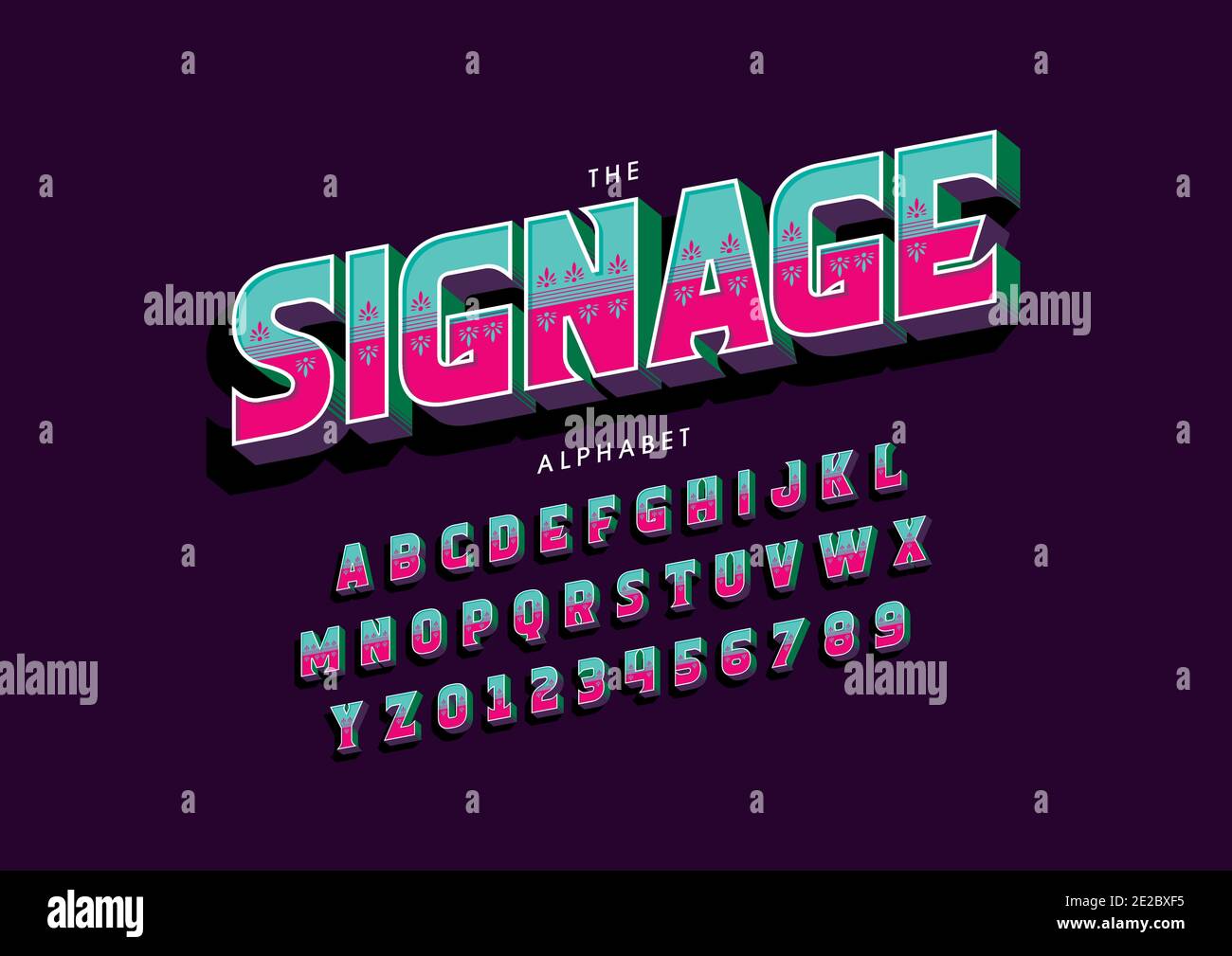 Vector of stylized alphabet and font Stock Vector Image & Art - Alamy