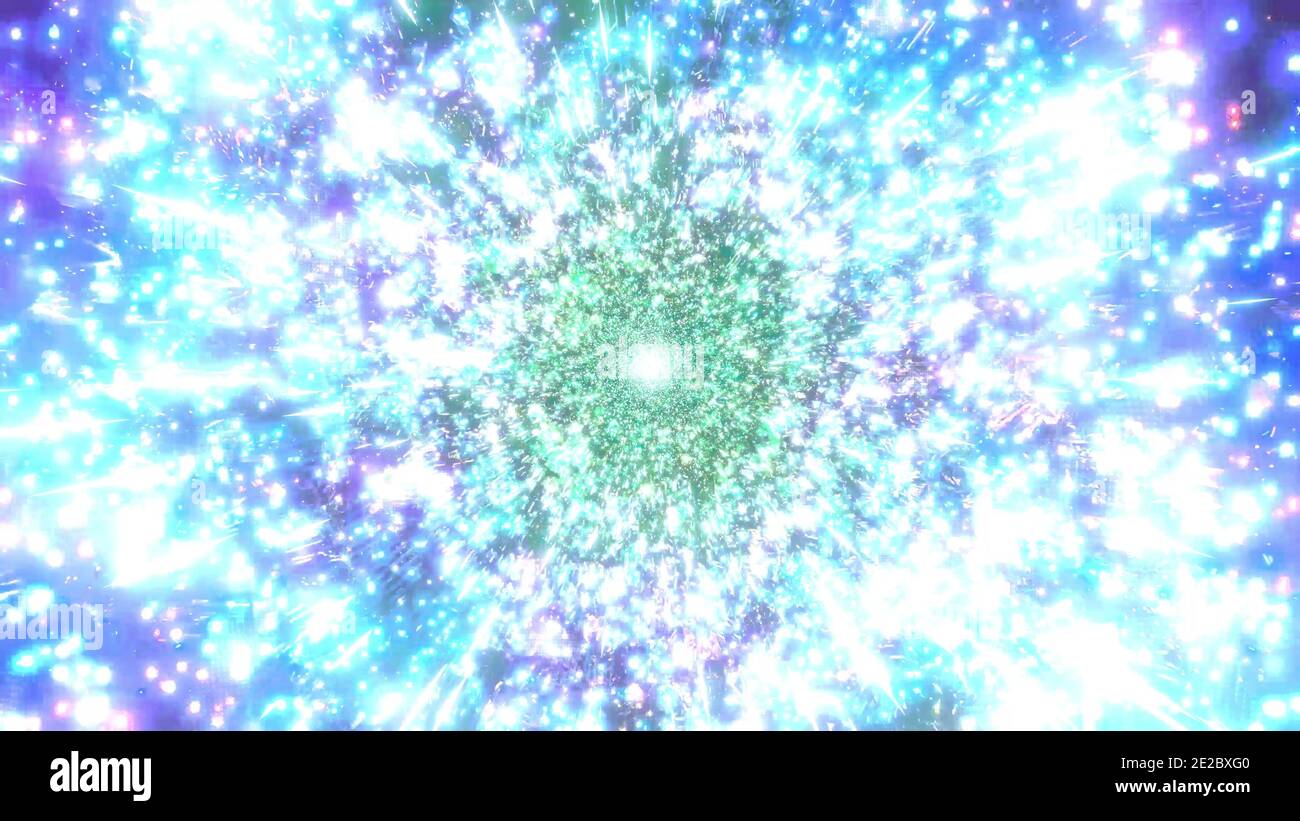 Color changing space particles concept 3d illustration background ...