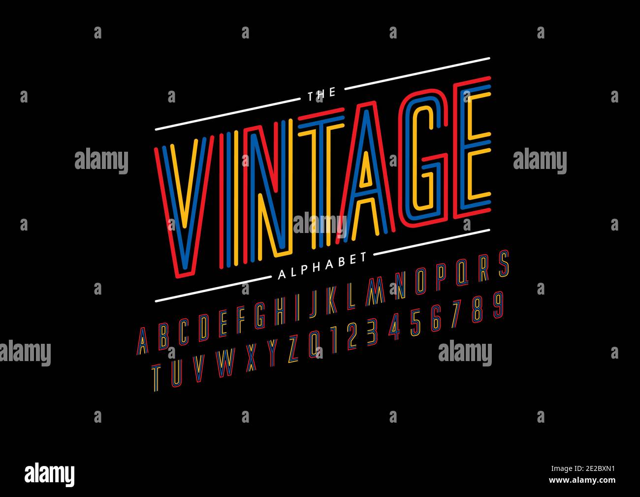 Vector of stylized alphabet and font Stock Vector Image & Art - Alamy