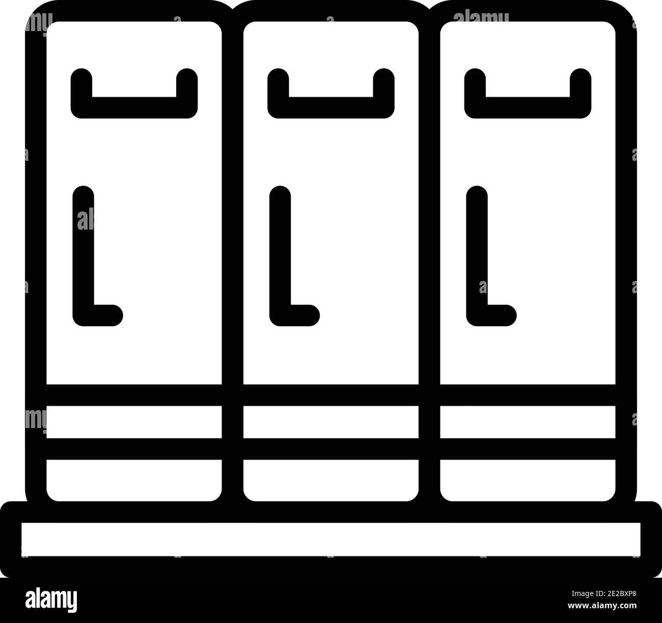 Locker room icon. Outline locker room vector icon for web design ...