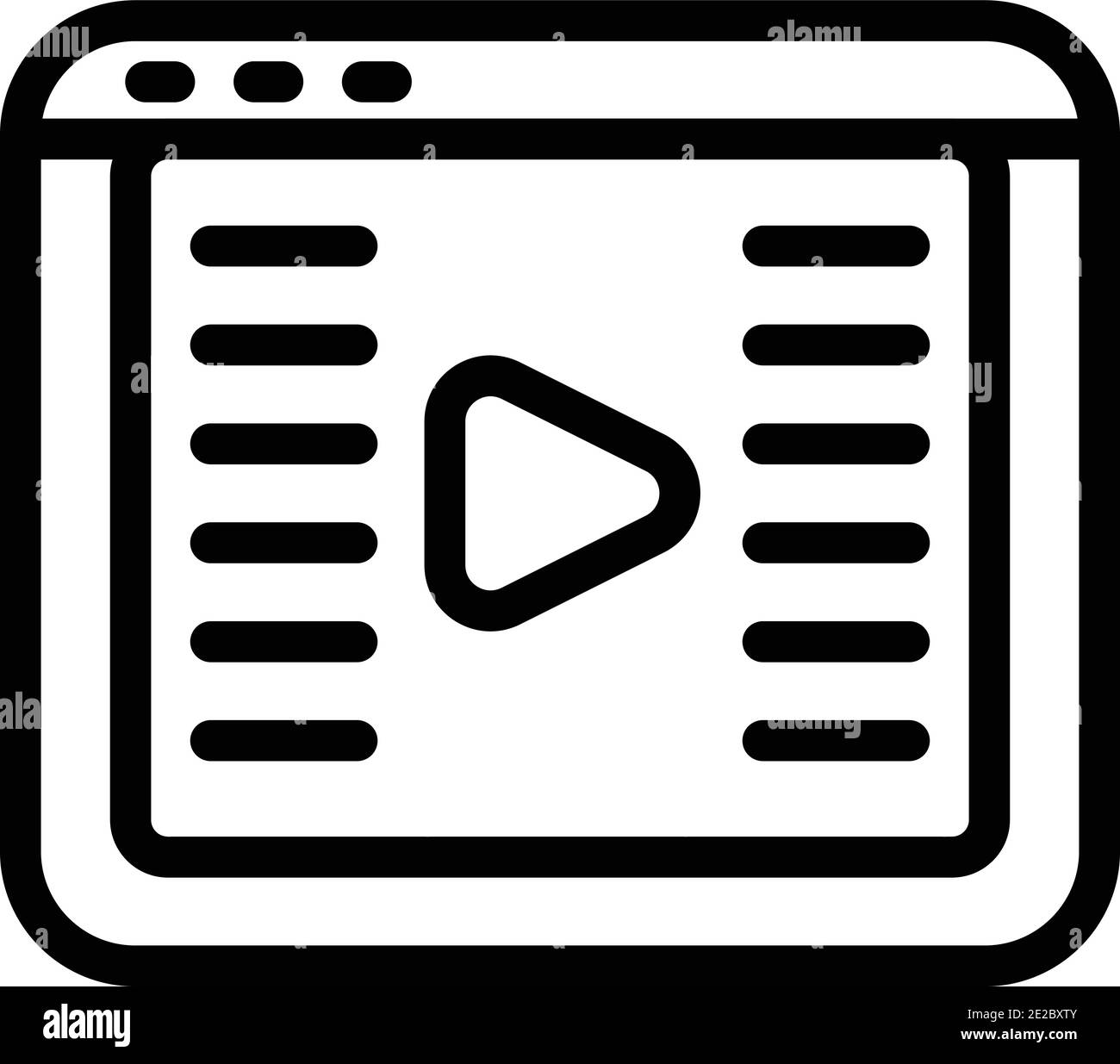 Online video clip icon. Outline online video clip vector icon for web ...