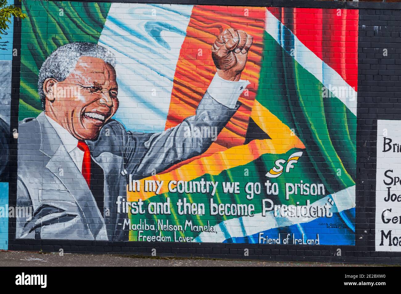 Political propaganda in the walls of Belfast, Northern Ireland Stock ...