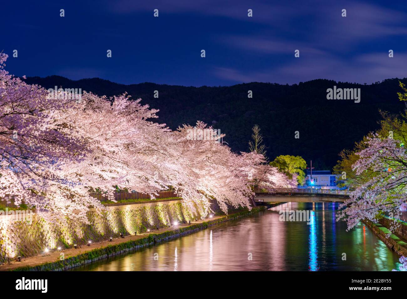 Kyoto, Japan on the Okazaki Canal during the spring cherry blossom ...