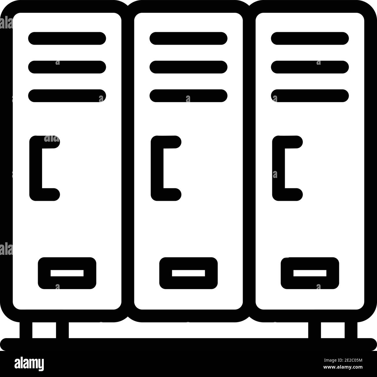 Sport locker icon. Outline sport locker vector icon for web design ...