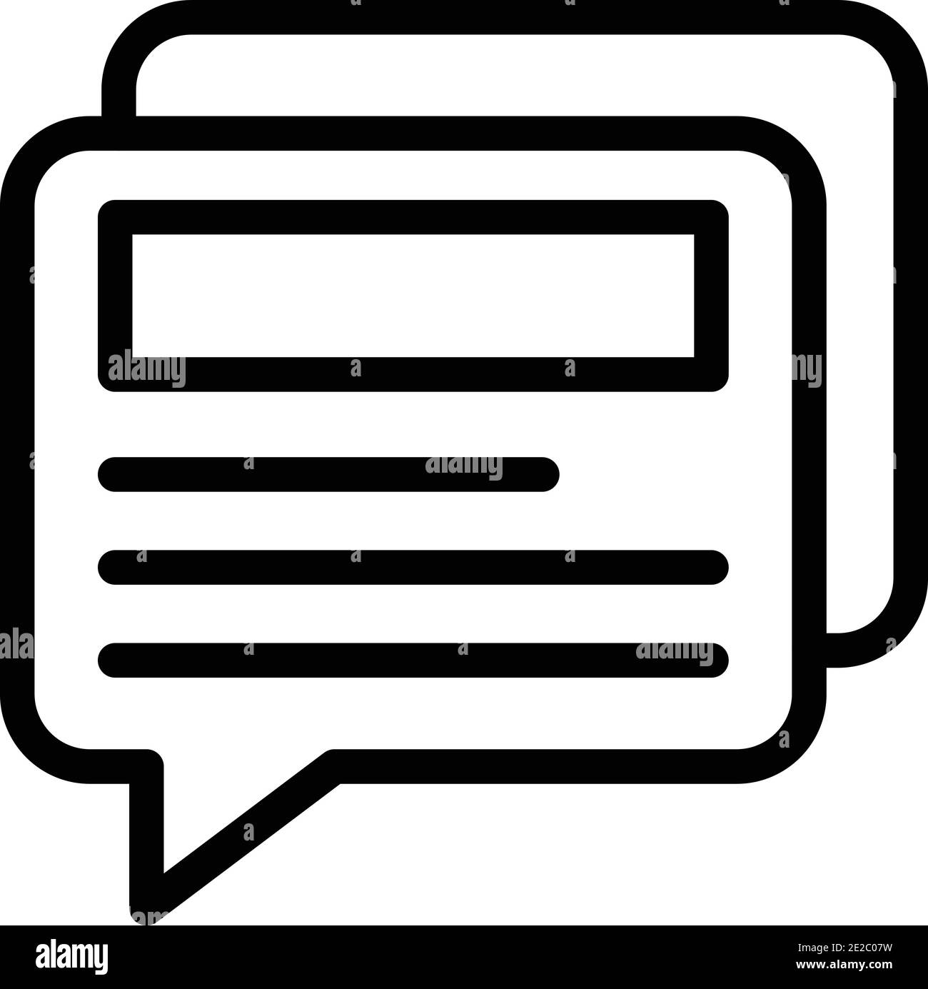 Chat actualization icon. Outline chat actualization vector icon for web ...