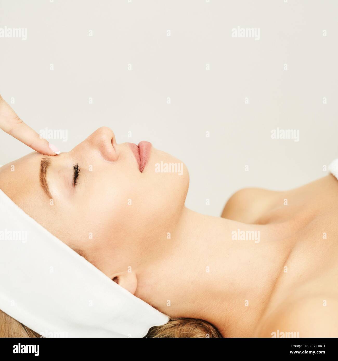 Facial treatment. Dermatology spa mask. Detox therapy. Rejuvenation ...