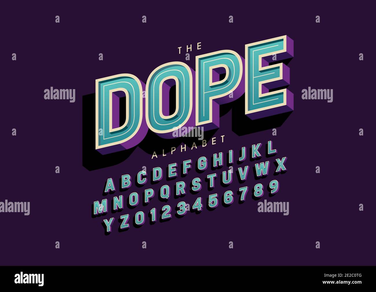 Vector of stylized alphabet and font Stock Vector Image & Art - Alamy