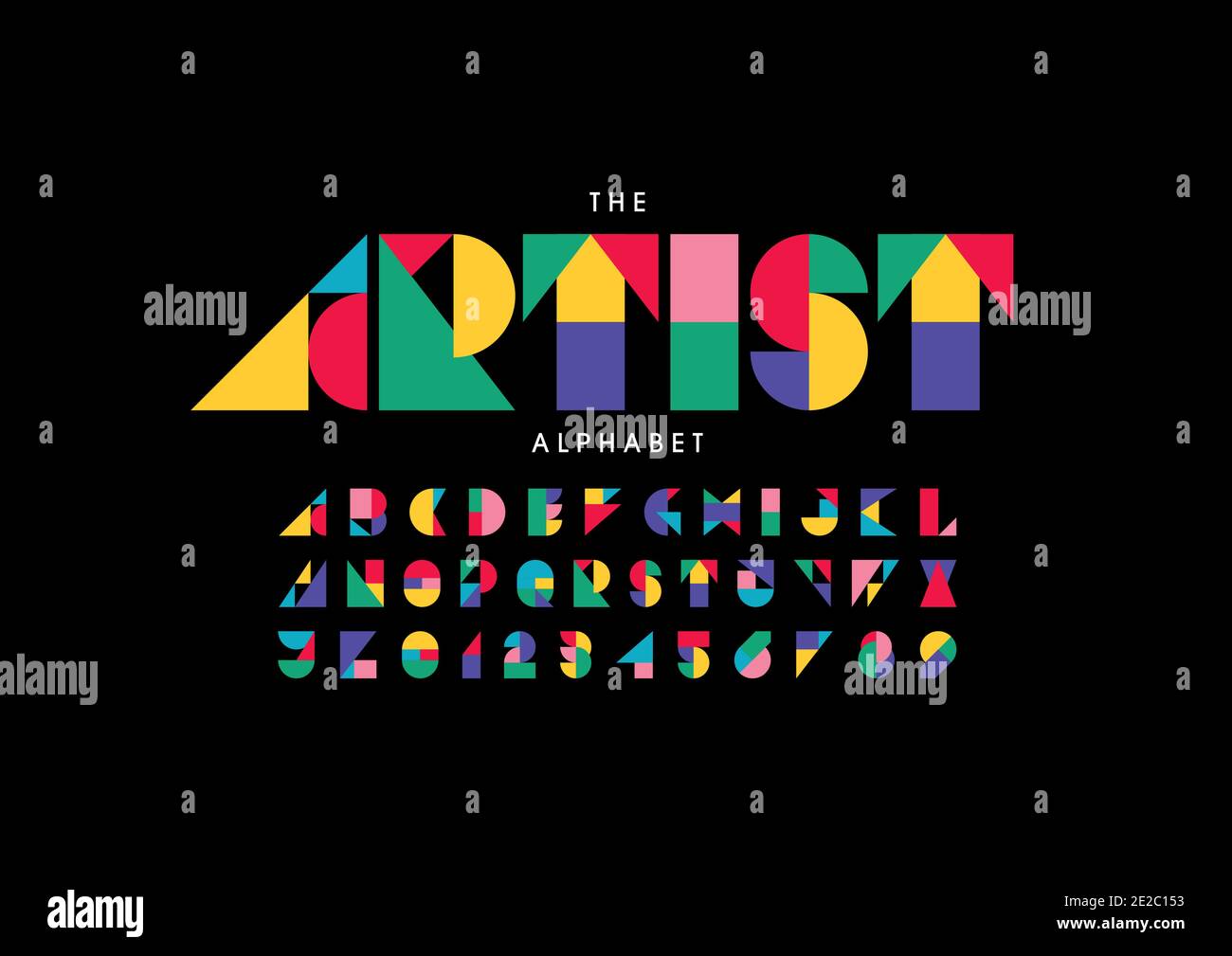 Vector of stylized alphabet and font Stock Vector Image & Art - Alamy