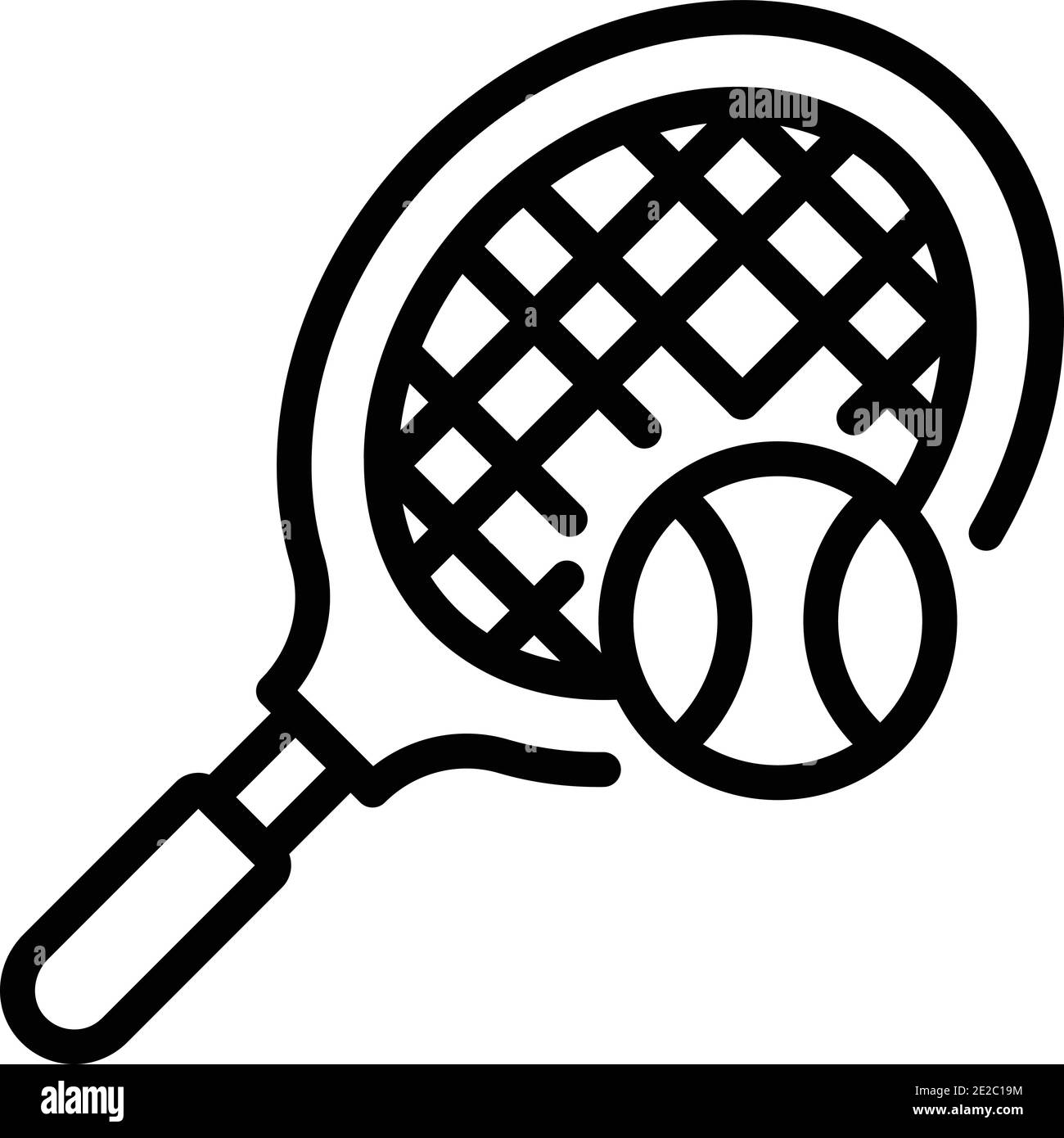 Squash racketicon. Outline squash racketvector icon for web design ...