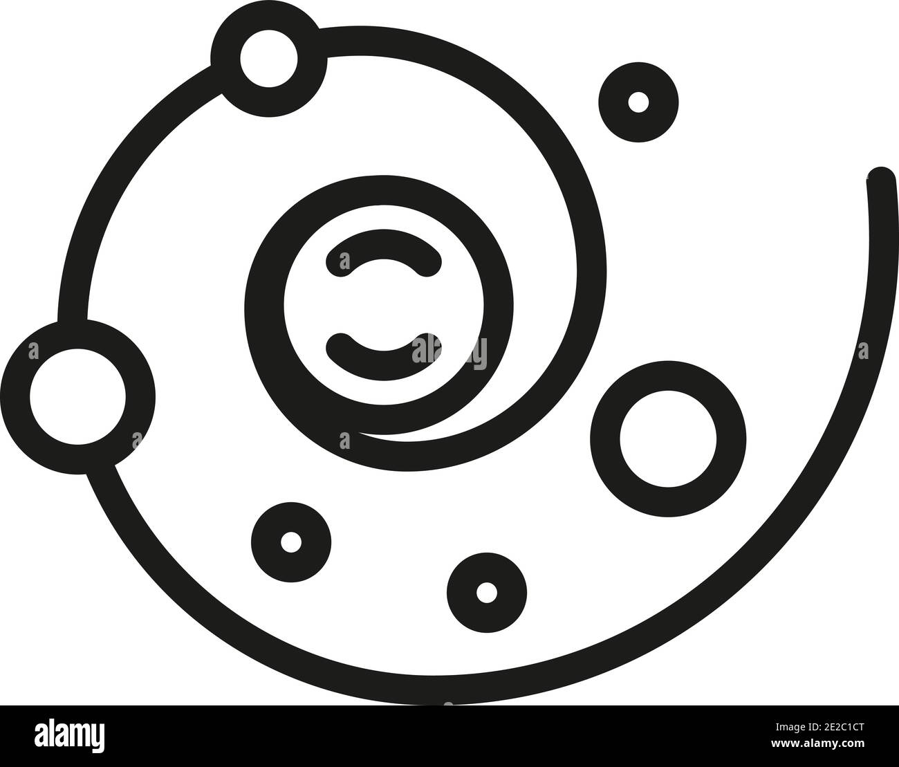 Circular network icon. Outline circular network vector icon for web ...