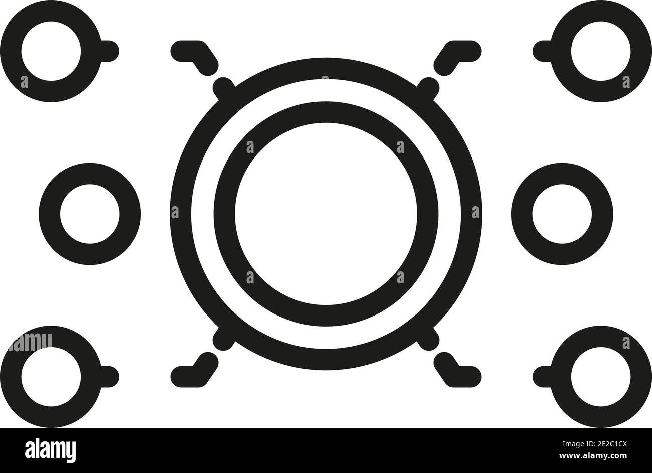 Project hierarchy icon. Outline project hierarchy vector icon for web ...