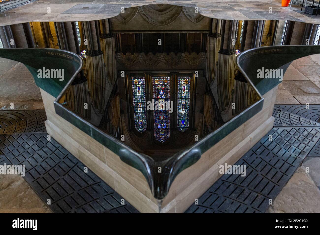 The amazing Purbeck stone font with reflections, (designed by William ...