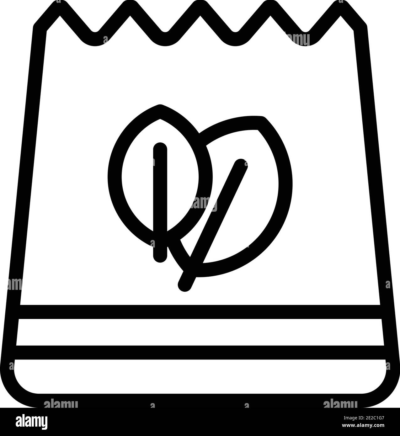 Biodegradable pack icon. Outline biodegradable pack vector icon for web ...