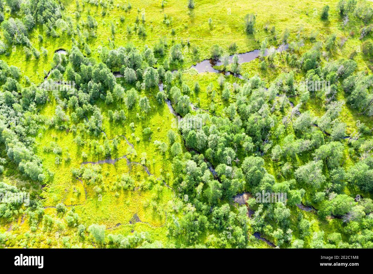Aerial view stream valley in hi-res stock photography and images - Alamy