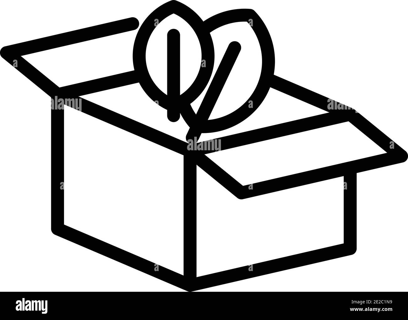 Carton box icon. Outline carton box vector icon for web design isolated ...
