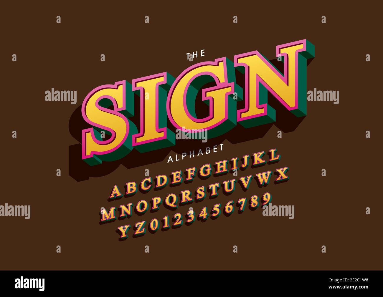 Vector of stylized alphabet and font Stock Vector Image & Art - Alamy