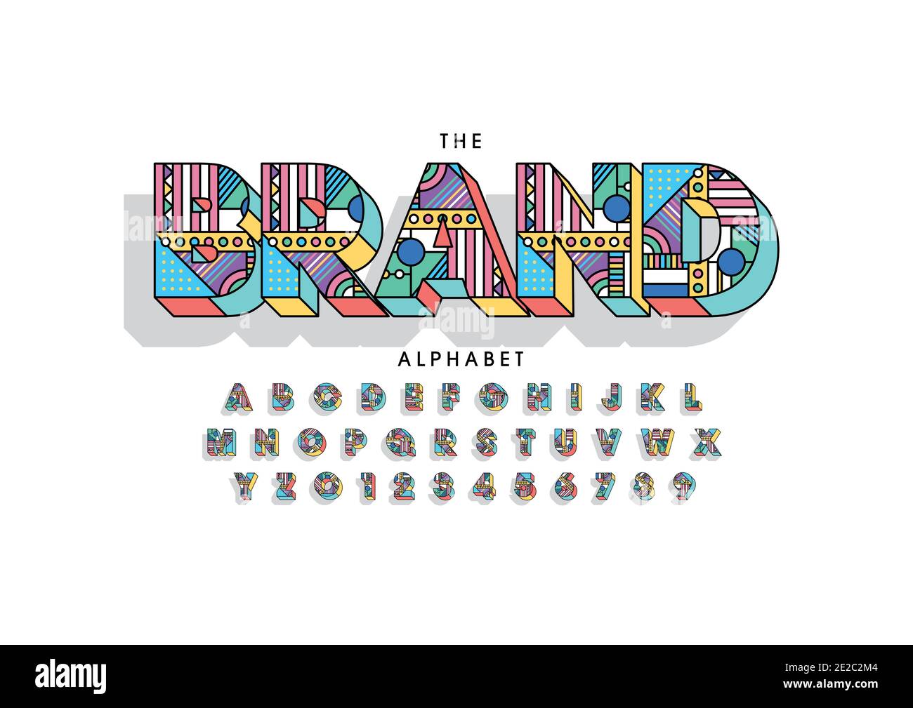 Vector of stylized alphabet and font Stock Vector Image & Art - Alamy