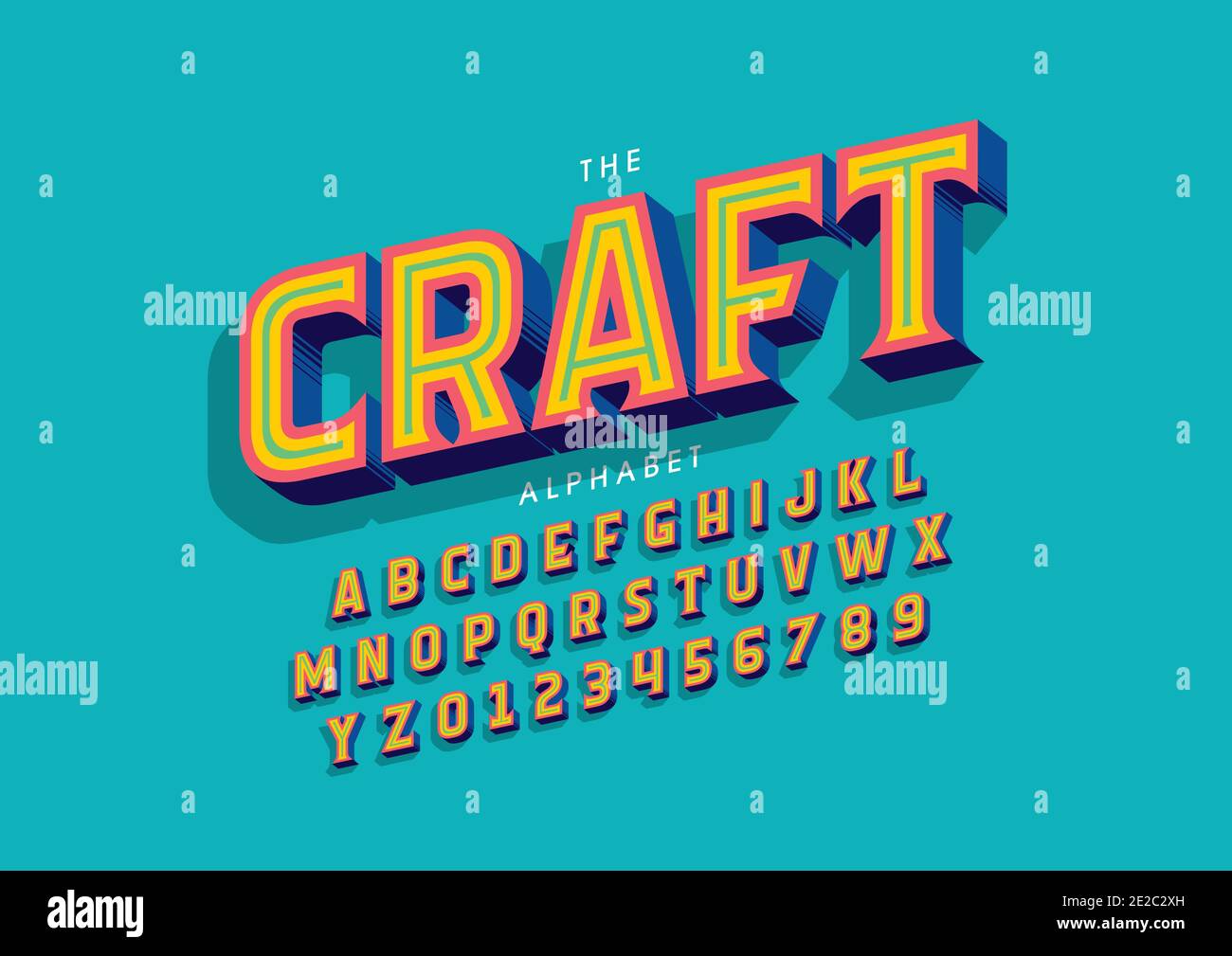 Vector of stylized alphabet and font Stock Vector Image & Art - Alamy