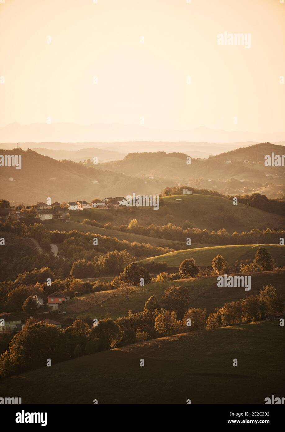 Village houses on hills hi-res stock photography and images - Alamy