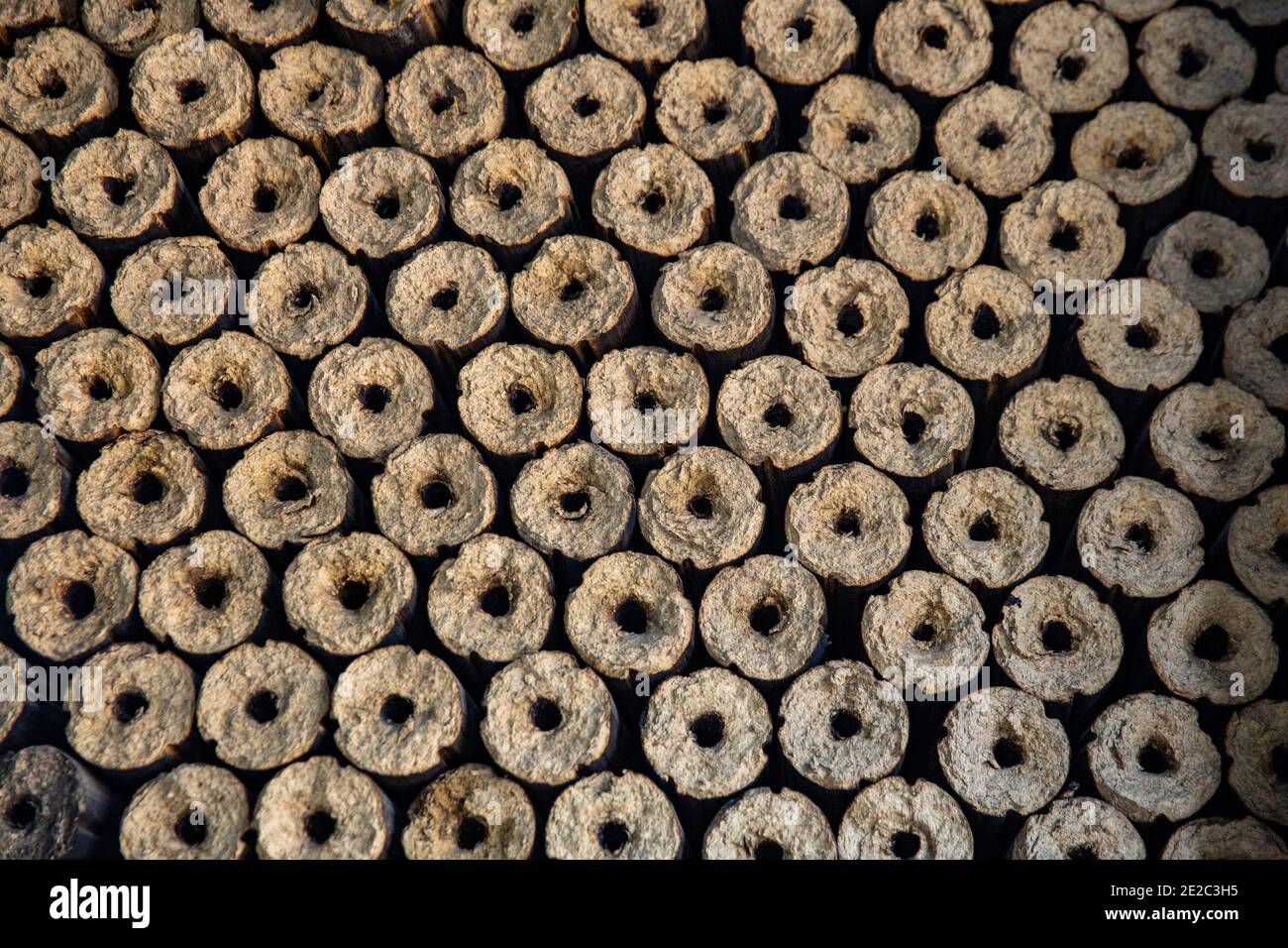 Charcoals' - renewable solid fuel made from rice husk Stock Photo - Alamy