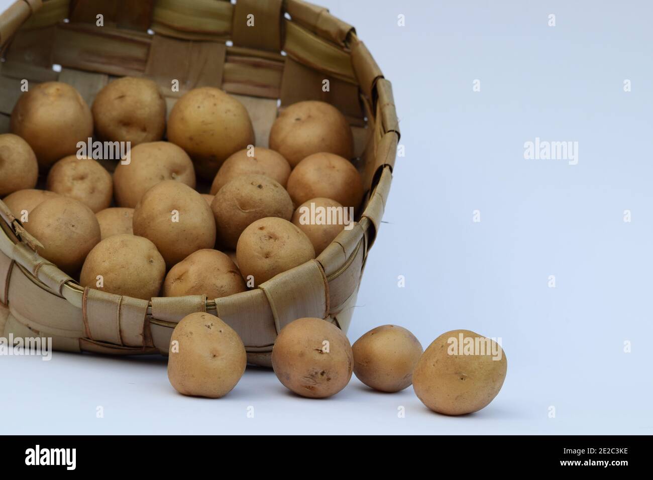 Baby potatoes small round potato from india on white background Asian ...