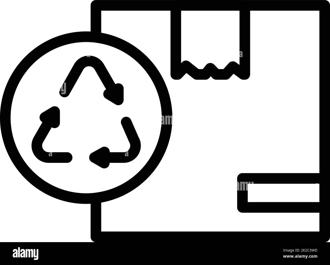 Eco box icon. Outline eco box vector icon for web design isolated on ...