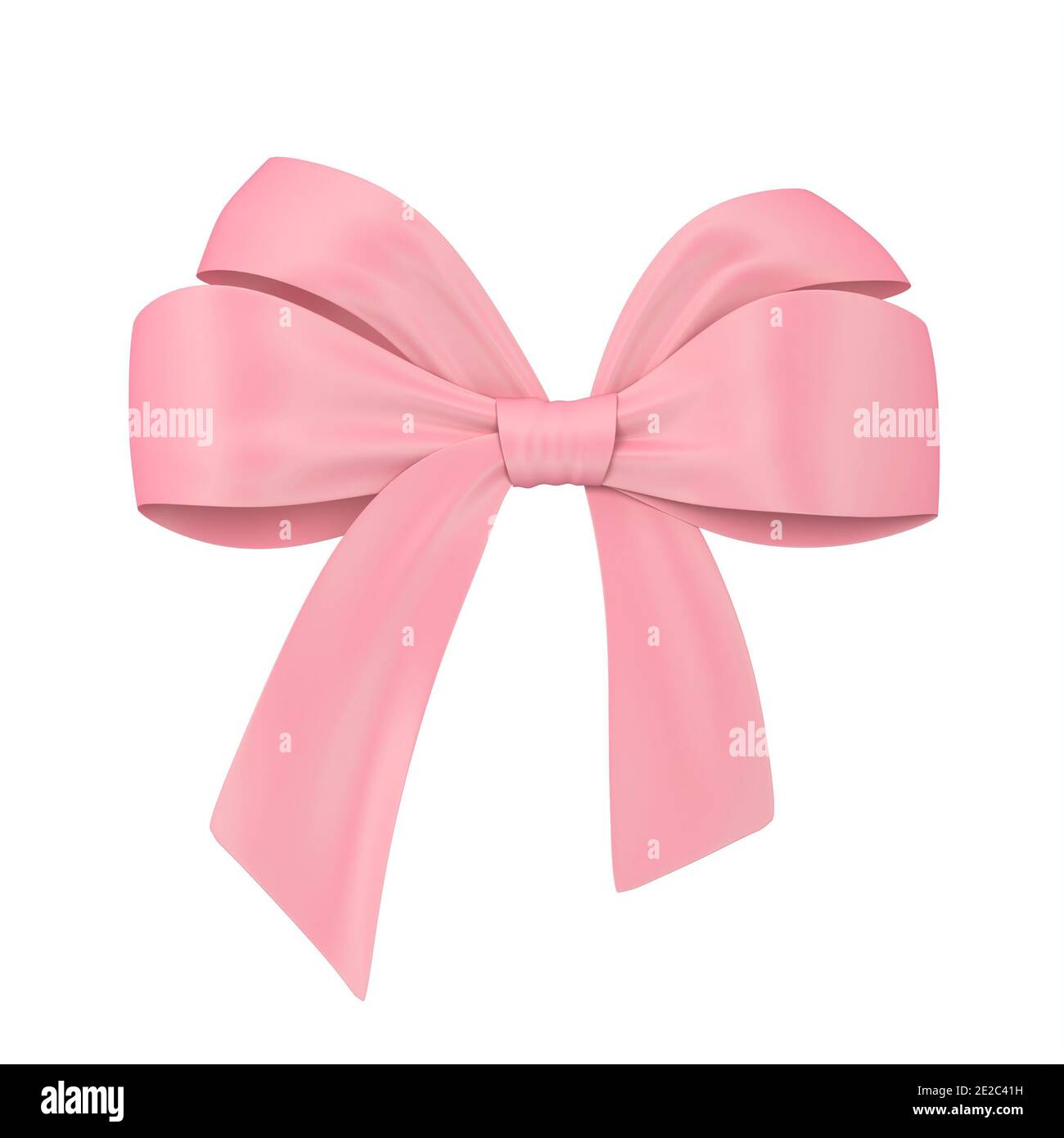 Elegant present bow. 3d illustration isolated on white background Stock ...