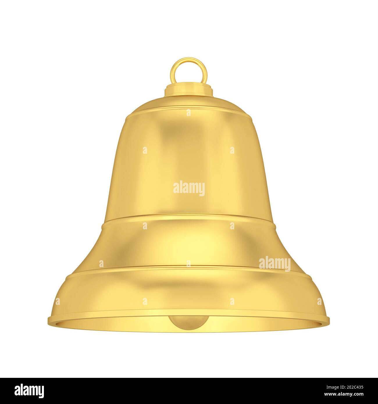 Shiny christmas bell. 3d illustration isolated on white background ...