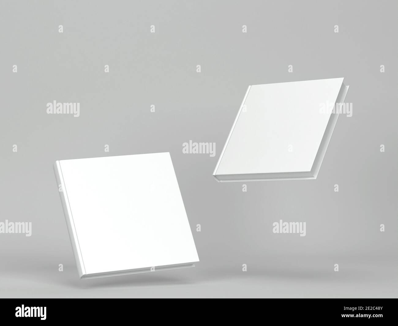 Blank book cover mockup. 3d illustration on gray background Stock Photo ...