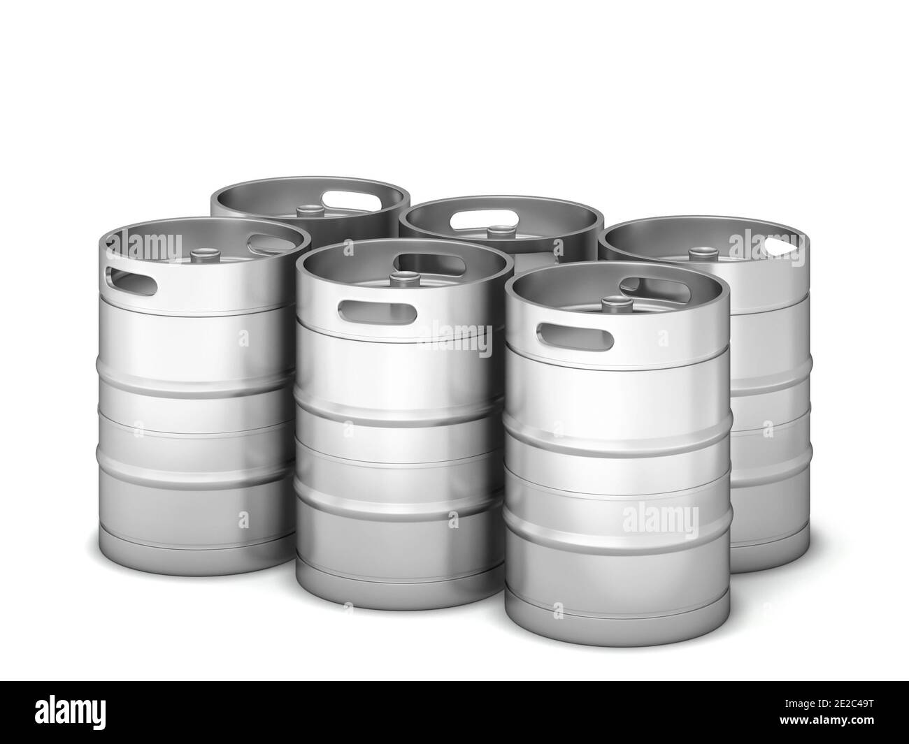 Metal beer keg. 3d illustration isolated on white background Stock ...