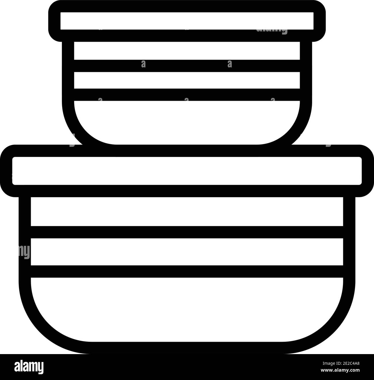 Eco material container icon. Outline eco material container vector icon ...